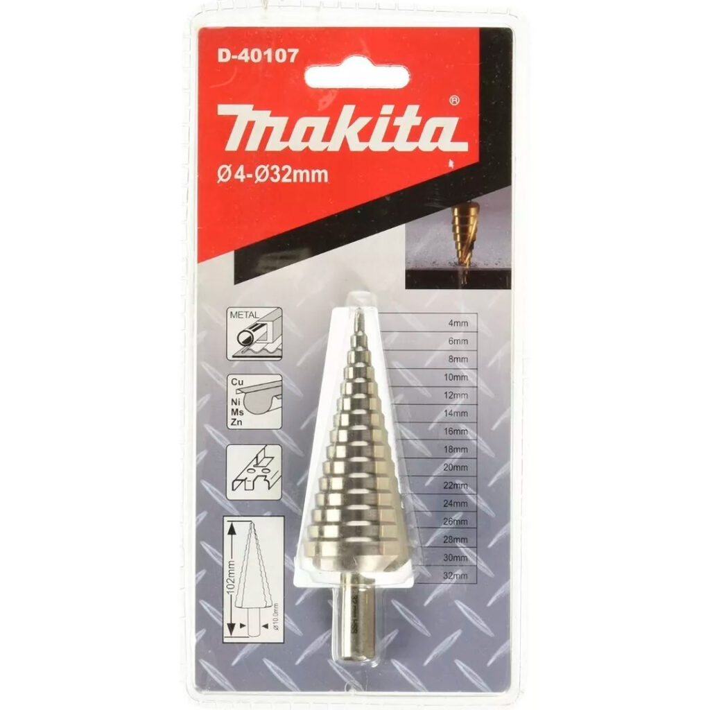 Mecha Escalonada Makita D-40107 4 A 32mm Metal Plateada - La Casa del Repuesto